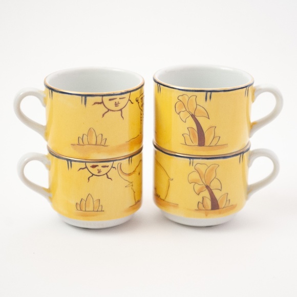 Sango | Dining | Set Of 4 Sango Safari Animal Porcelain Tea Cups | Poshmark